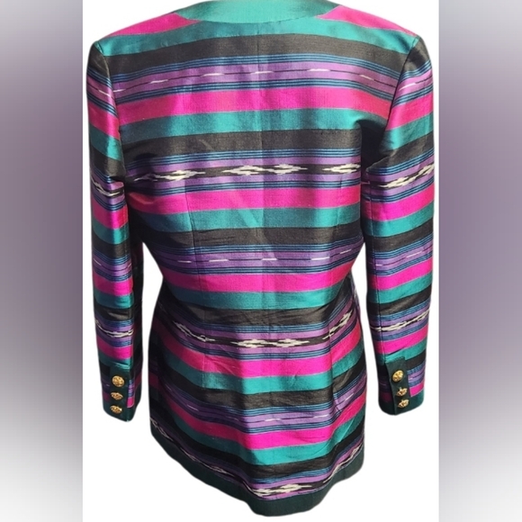 Thai Silk | Jackets & Coats | Thai Silk 0 Made In Thailand Striped And ...